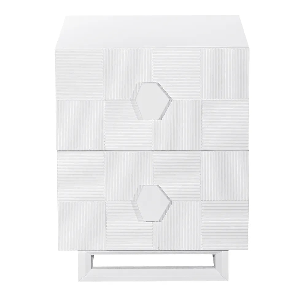 Alton Bedside Table - Small White – Napoleon Bay