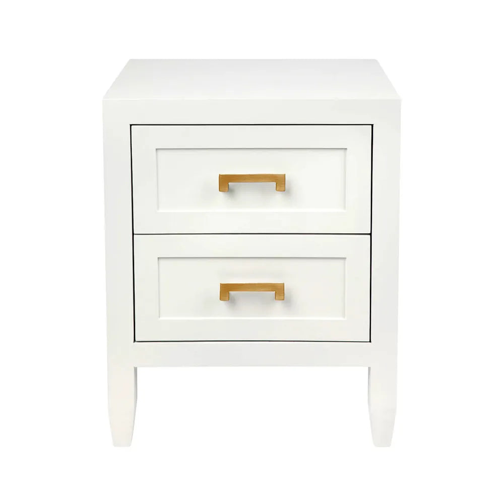 Soloman Bedside Table - Small White – Napoleon Bay